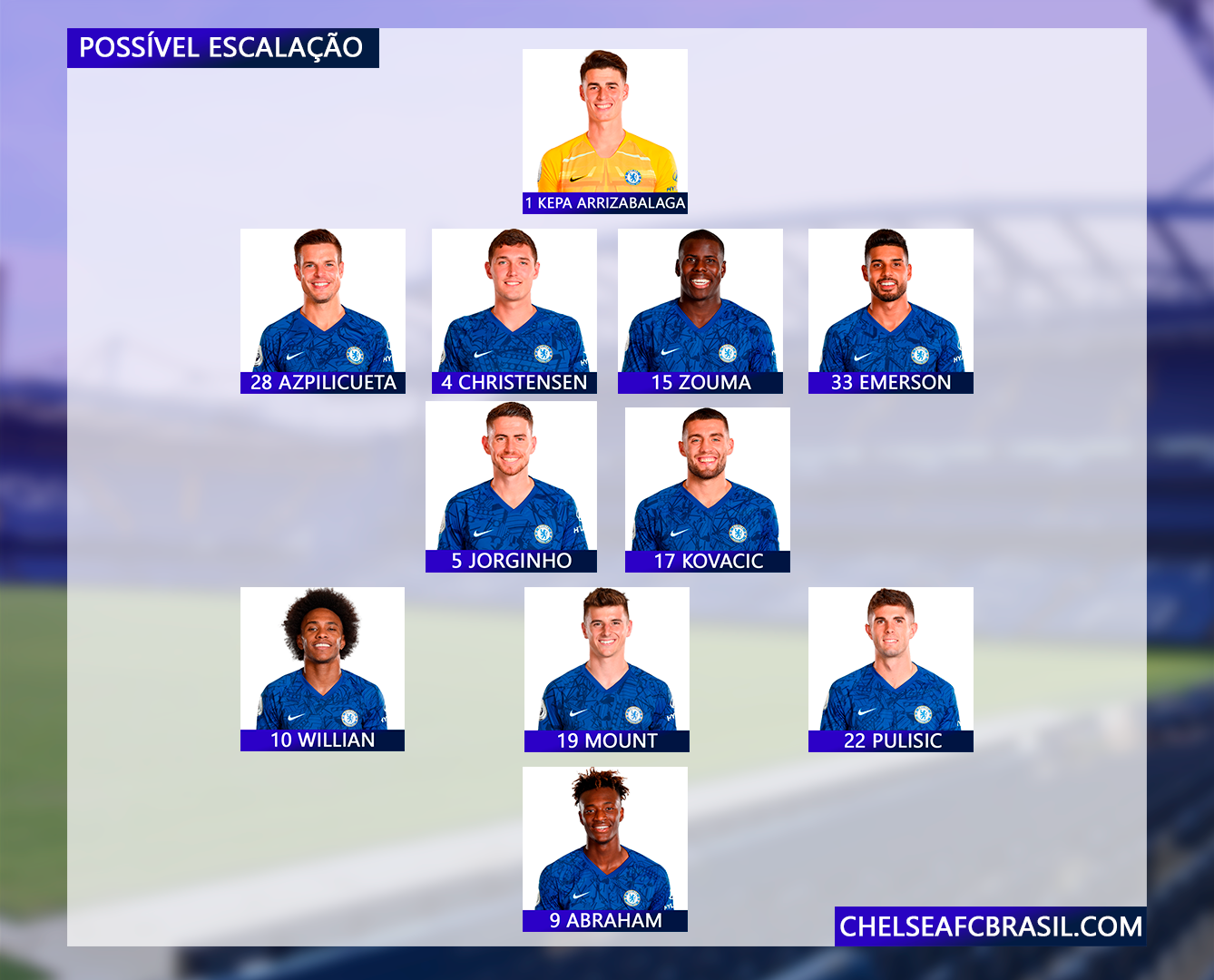 Line Up Chelsea x Sheffield United MW4 - O maior e melhor site sobre o ...